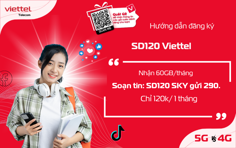 Cách Đăng Ký Gói Cước SD120 Viettel: 12GB Chỉ 120K/Tháng